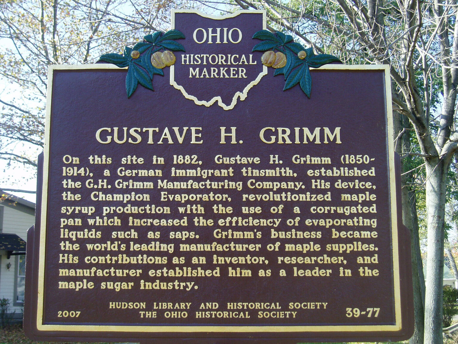 Gustave Henry Grimm – Hudson Memory
